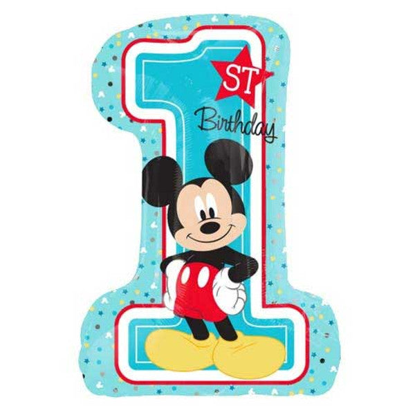 Number One Mickey Mouse - 28" Foil Balloon Packaged